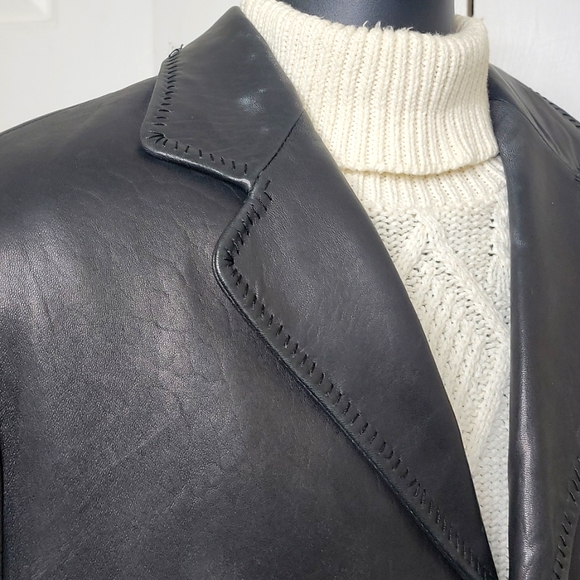 Sally & John | Jackets & Coats | Sally John Black Leather Jacket ...